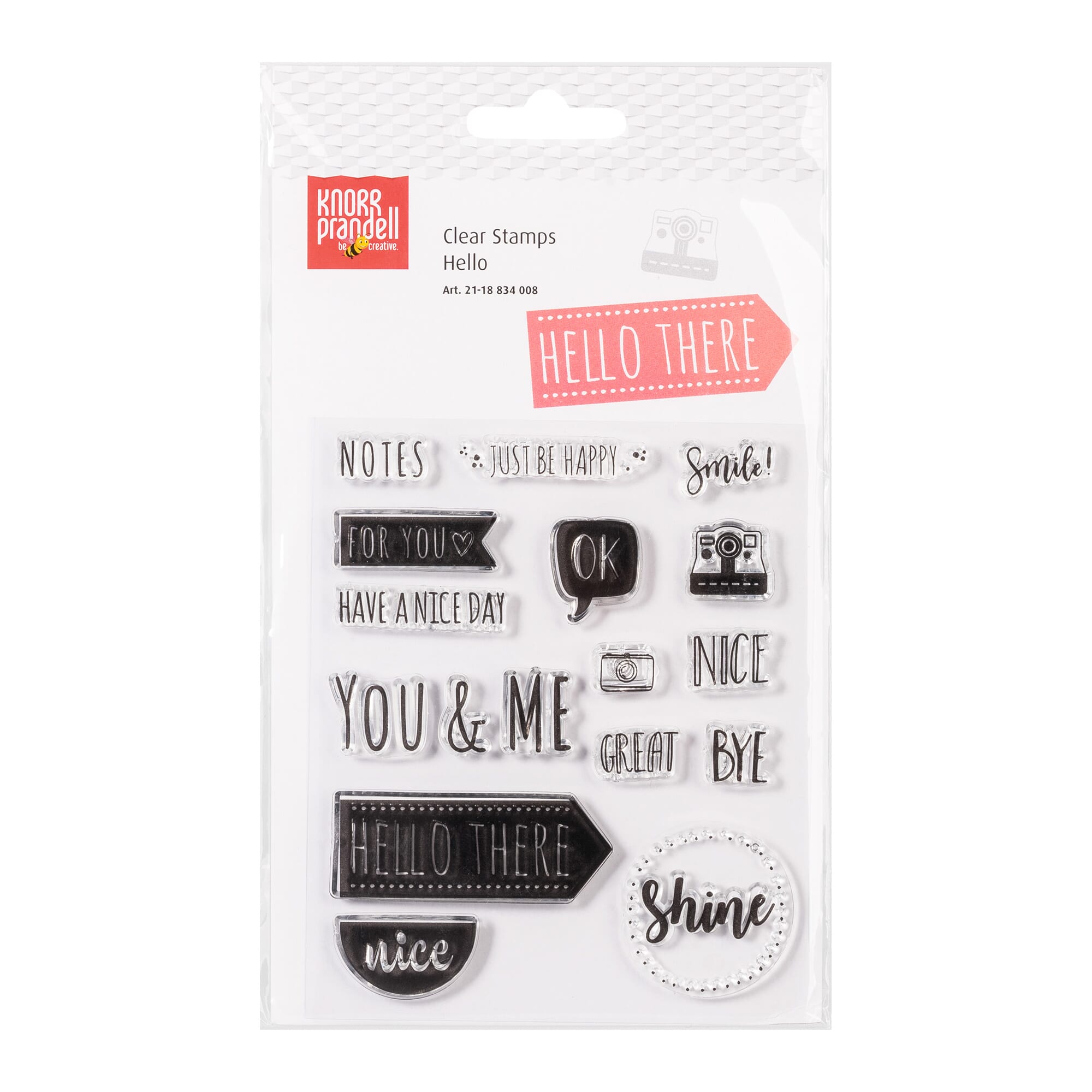 Clear Stamp Silikonstempel-Set Hello | www.stempel-fabrik.at