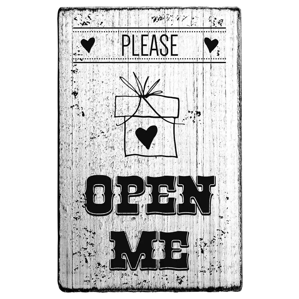 Vintage Stempel "Please open me" | stempel-fabrik.de