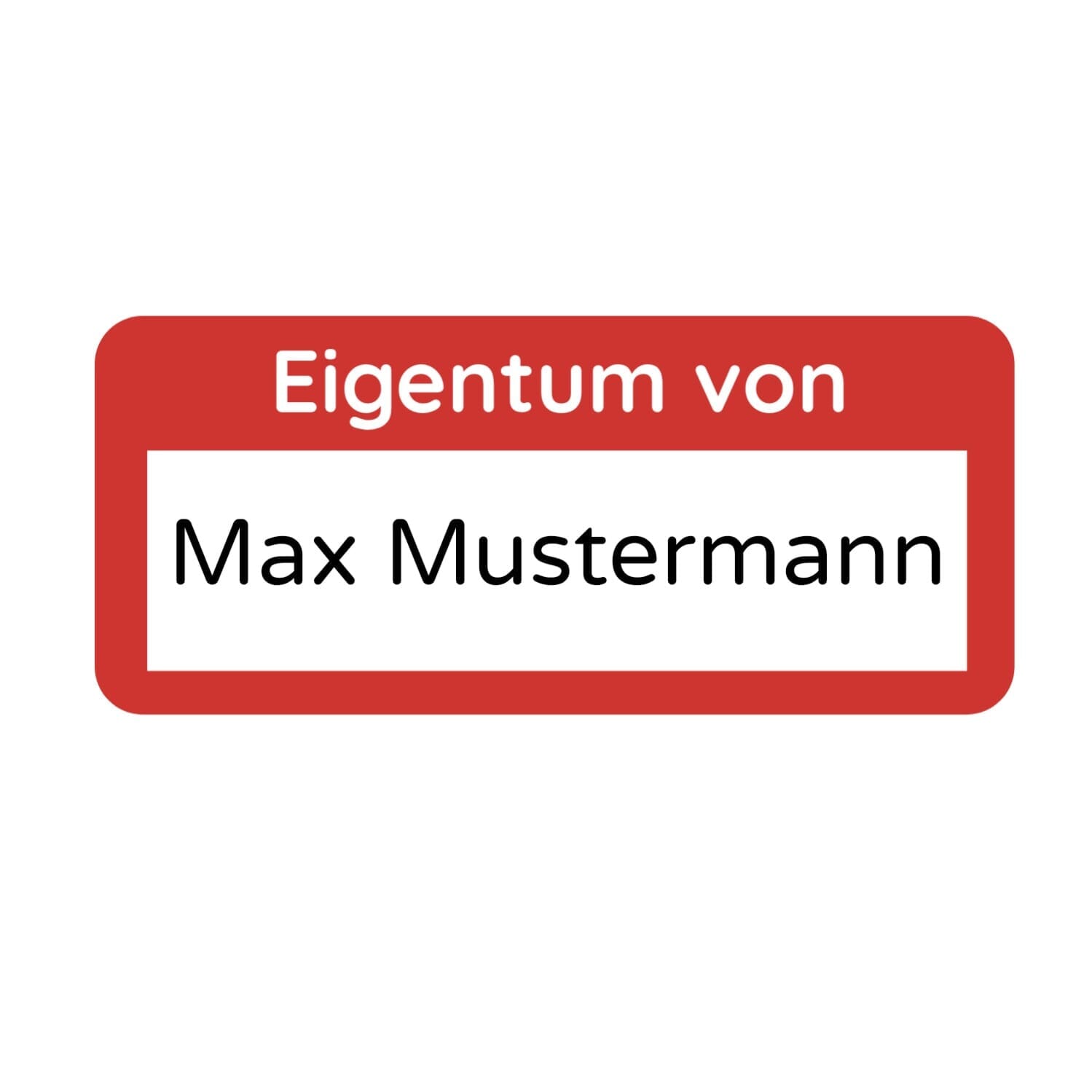 Eigentum-Aufkleber 30x13 mm Personalisiert | stempel-fabrik.de