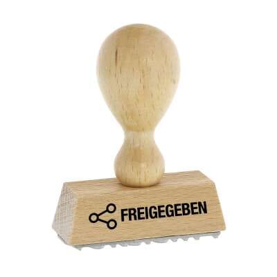 Aufkleber mit Piktogramm "Freigegeben" | stempel-fabrik.de