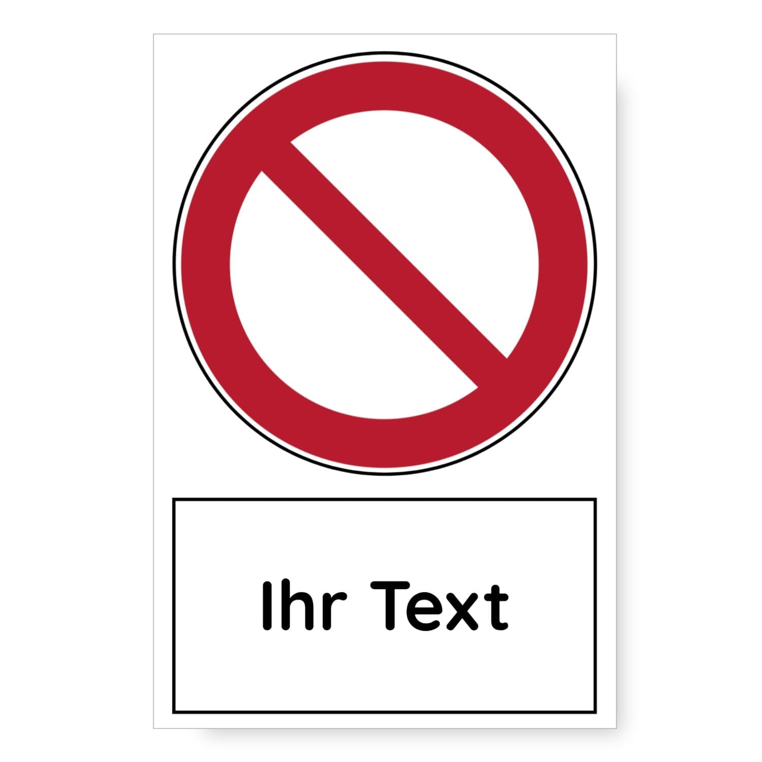 Verbotszeichen mit Text Schild 200x300 mm | stempel-fabrik.de