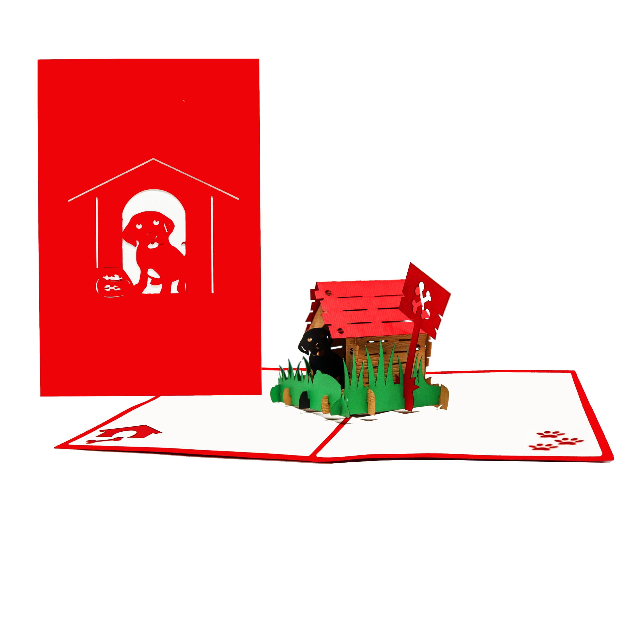 Colognecards Pop-Up Karte Hund & Hütte | stempel-fabrik.de
