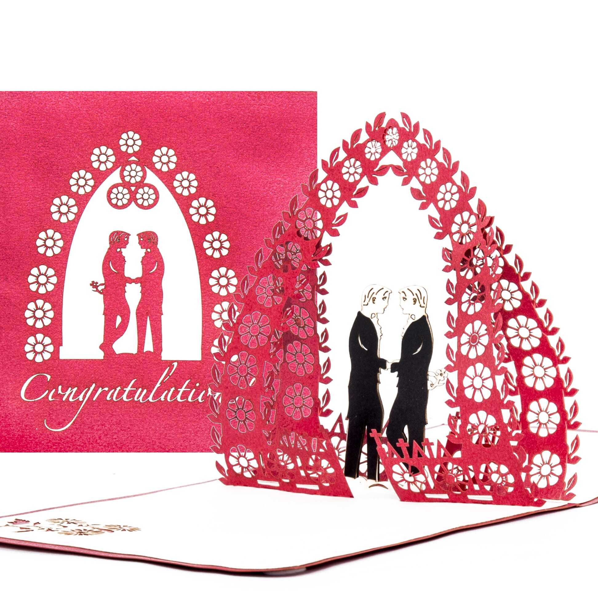Colognecards Pop-Up Karte Wedding Card Mr. & Mr. | gravur-fabrik.de