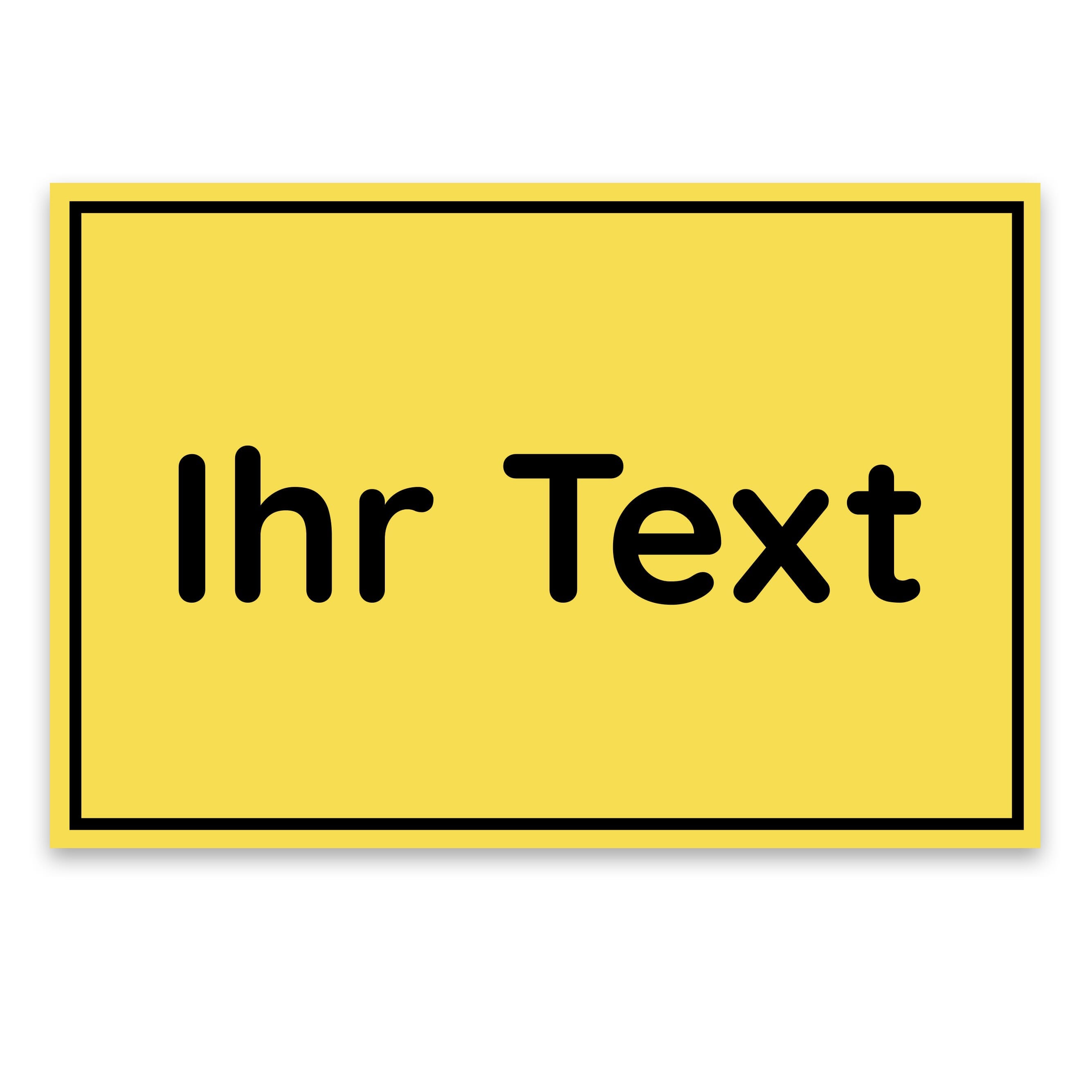 Schild mit Wunschtext 3mm Alu Verbund / 300x200 mm | stempel-fabrik.de