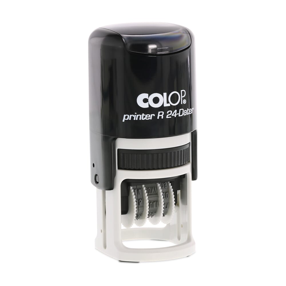 Colop Printer R 24 Dater mit individueller Textplatte | stempel-fabrik.de
