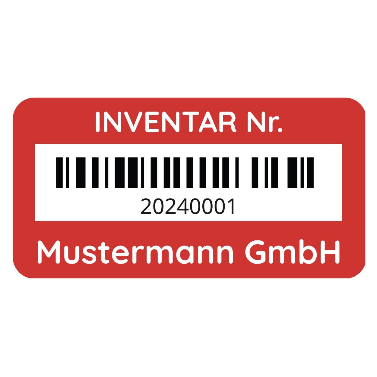 Aufkleber 100 Stück 48x24 mm mit fortlaufender Nummer | stempel-fabrik.de