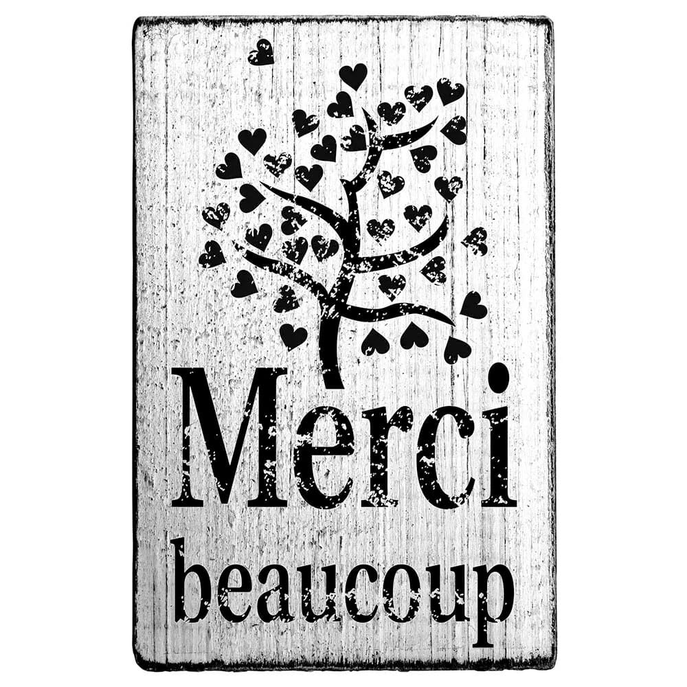 Vintage Stempel "Merci beaucoup" | stempel-fabrik.de