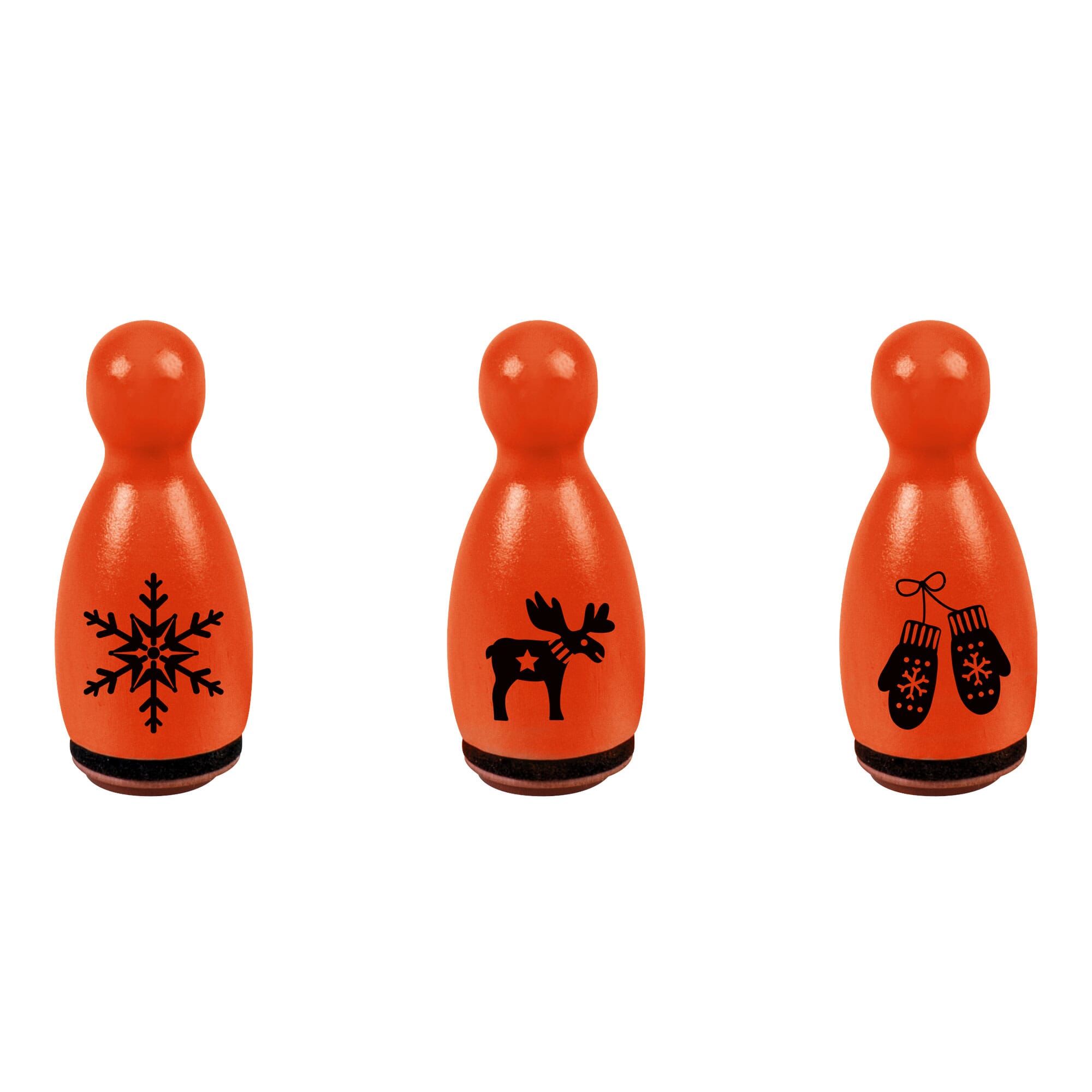 Holzstempel-Set "Winter" – Rot | stempel-fabrik.de