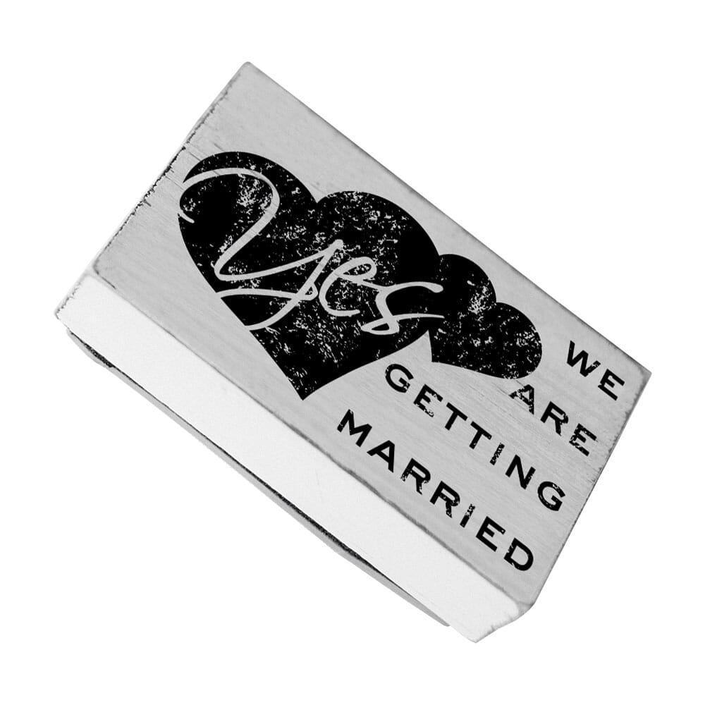 Vintage Stempel "We are getting married" | stempel-fabrik.de