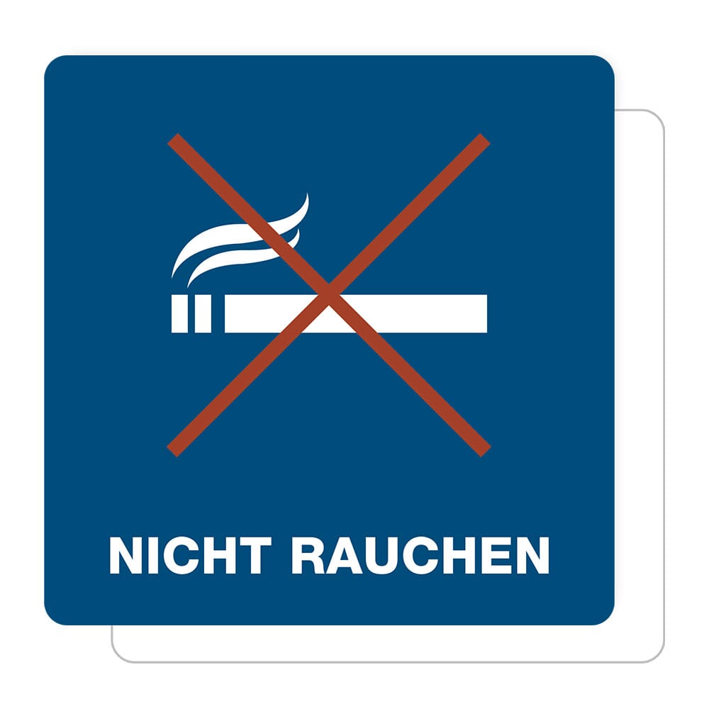 3 Stück Hinweis-Aufkleber - Nicht Rauchen (150x150 mm) | gravur-fabrik.de