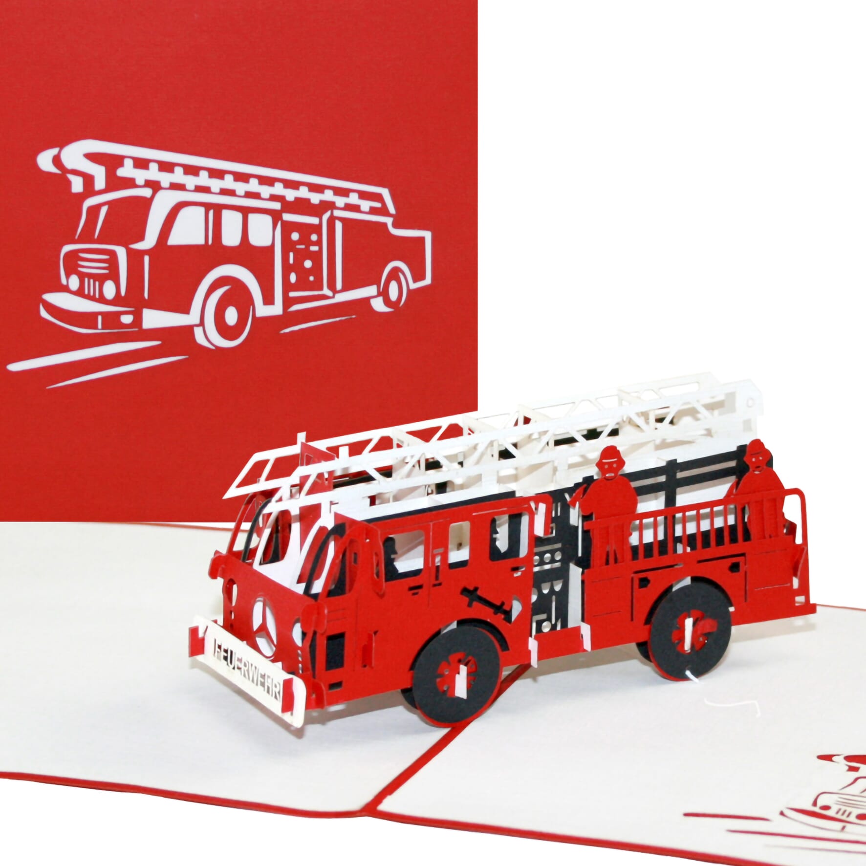 Colognecards Pop-Up Karte Feuerwehr | stempel-fabrik.de