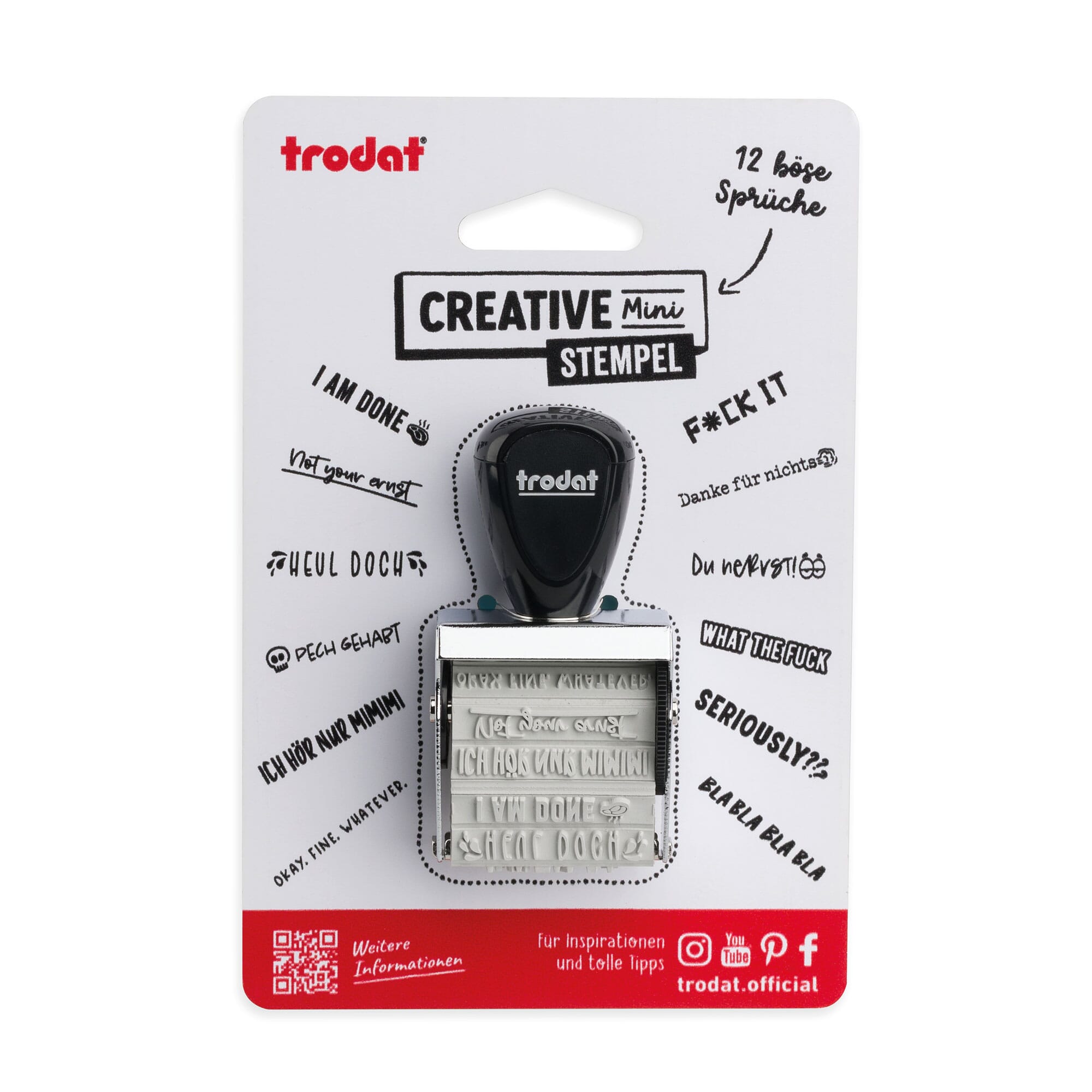 TRODAT Creative Mini Stempel (Böse Sprüche) | www.stempel-fabrik.at