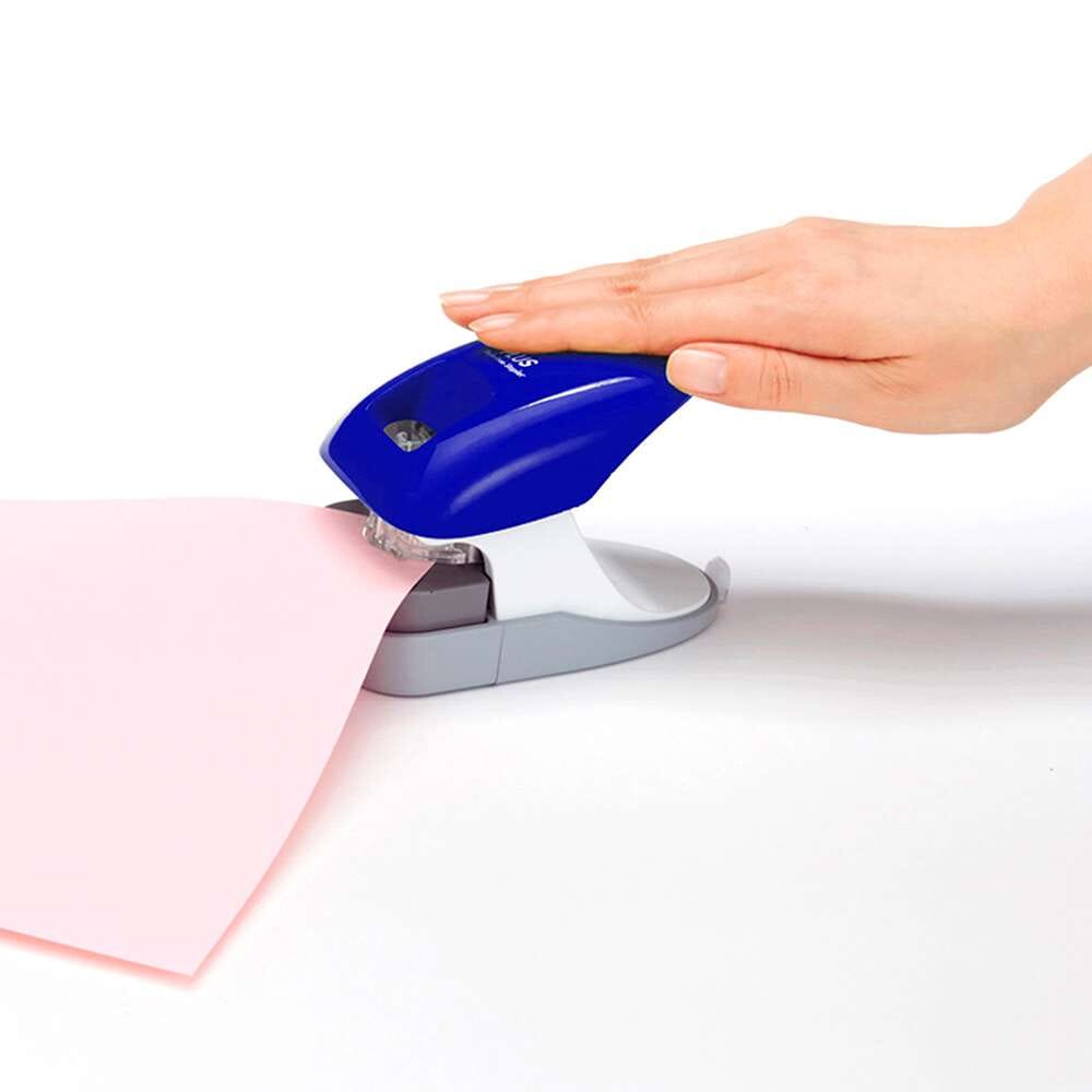 Klammerloses Heftgerät (10 Blatt a 80 g/m² Papier) | stempel-fabrik.de